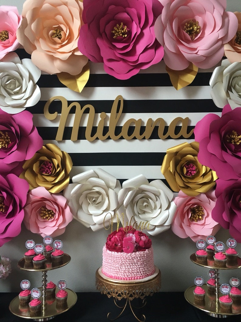Custom Large Name Sign Birthday Backdrop Decoration Modern Calligraphy ...