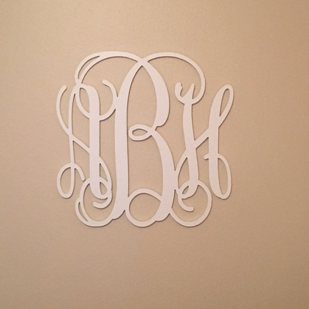 Custom Monogram Wall Sign - Dorm Room Decor Wall Hanging - Personalized ...