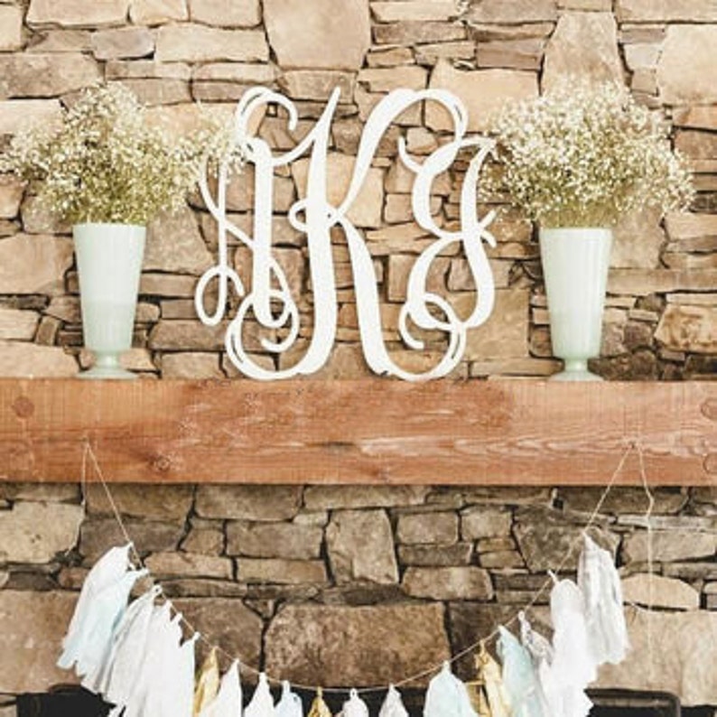 Wooden Monogram - Wood Initials - Dorm Room Monogram - Monogram Wall ...