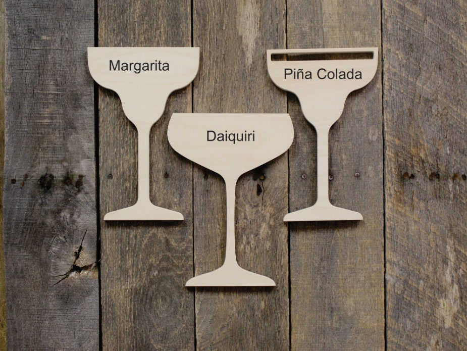 Margarita Daiquiri Pina Colada Bar Sign Wooden Bar Decor | Etsy