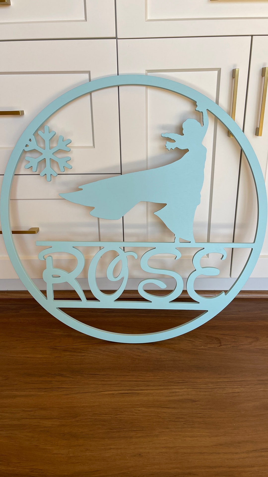Frozen Character Name Decor - Frozen Style Name Sign Cutout - Birthday ...