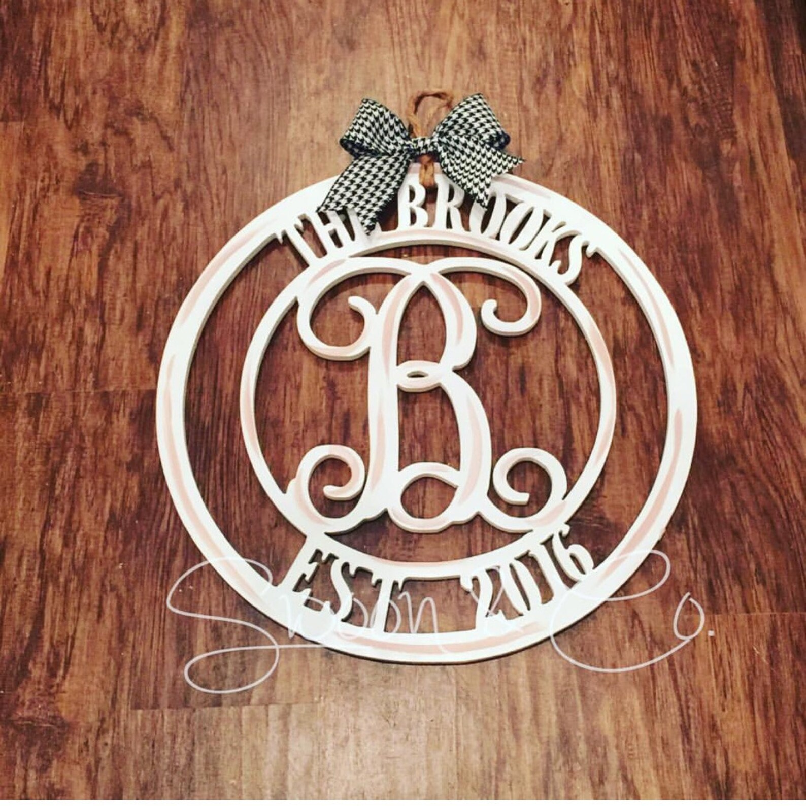 Family Wooden Monogram Wall Hanging Sign Door Hanger Wall - Etsy