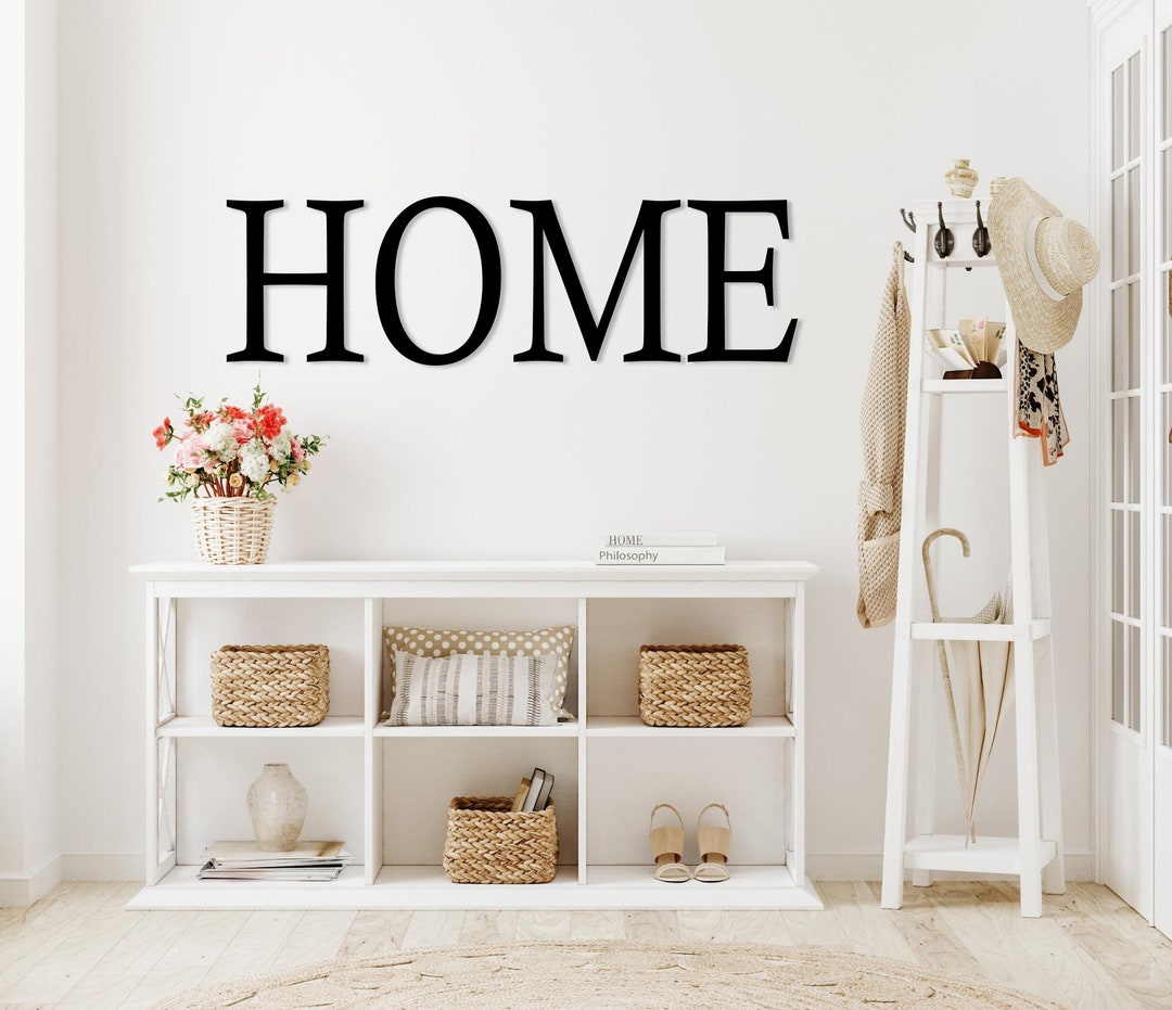 HOME Wood Letters Cutout - Living Room HOME Sign - Large HOME Letters ...