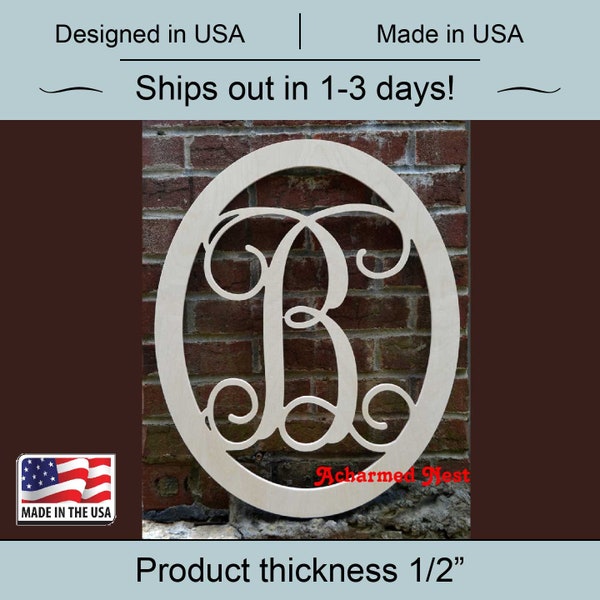 Wooden Monogram - Etsy