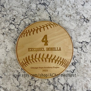 Wood Baseball Plaques Engraved - Coach's Baseball/softball Plaque ...