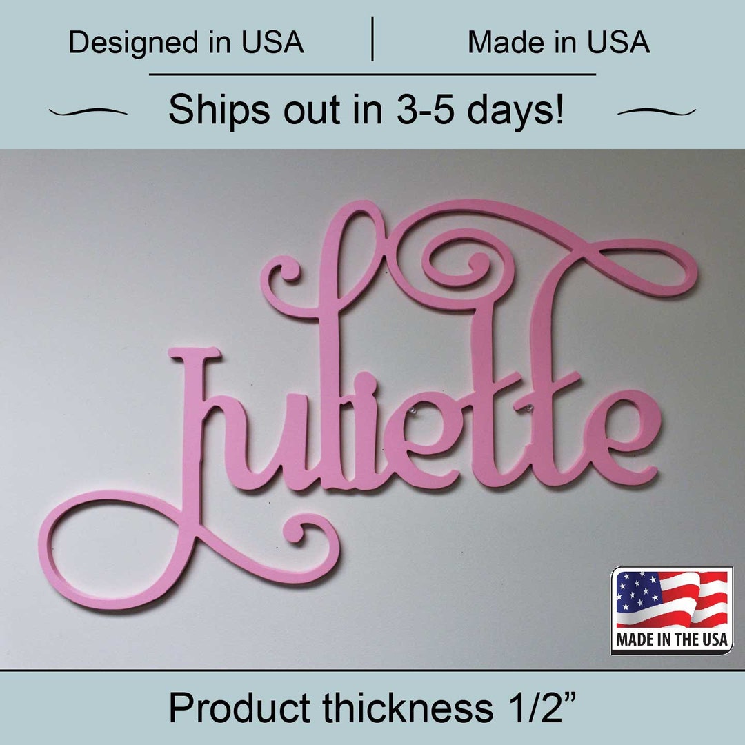 Wooden Name Sign, Wooden Name Letters, Nursery Decor, Nursery Wall Art ...