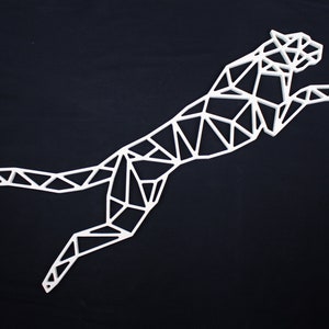 30" or 35" Geometric Panther, Geometric Wall Art, Black Panther ...
