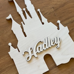 Princess Wood Castle Personalized Name - Birthday Backdrop Disney ...