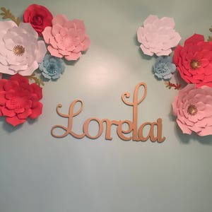 Wooden Name Baby Nursery Decor Dorm Room Wall Hanging Custom Name Wall ...