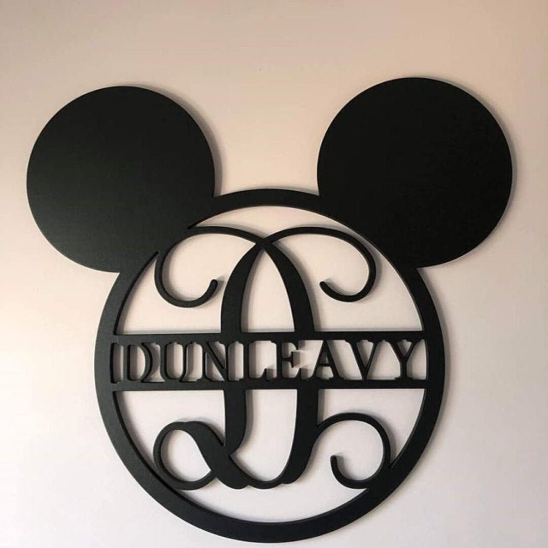 Wooden Mickey Mouse Disney Style Personalized Wall Sign Mickey Mouse ...