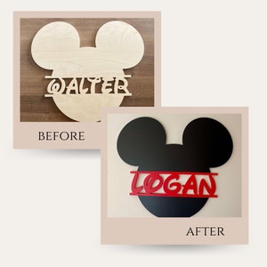 Mickey Mouse Sign | Mickey Head Boy Girl Name Sign| Custom Mickey ...