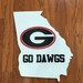 Georgia Go Dawgs Wall Decor Wooden Word Sign Georgia UGA Wreath - Etsy