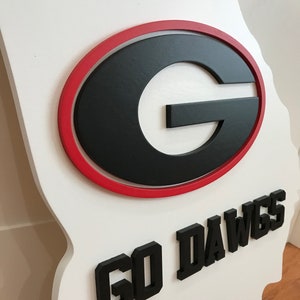 Georgia Go Dawgs Wall Decor Wooden Word Sign Georgia UGA Wreath - Etsy