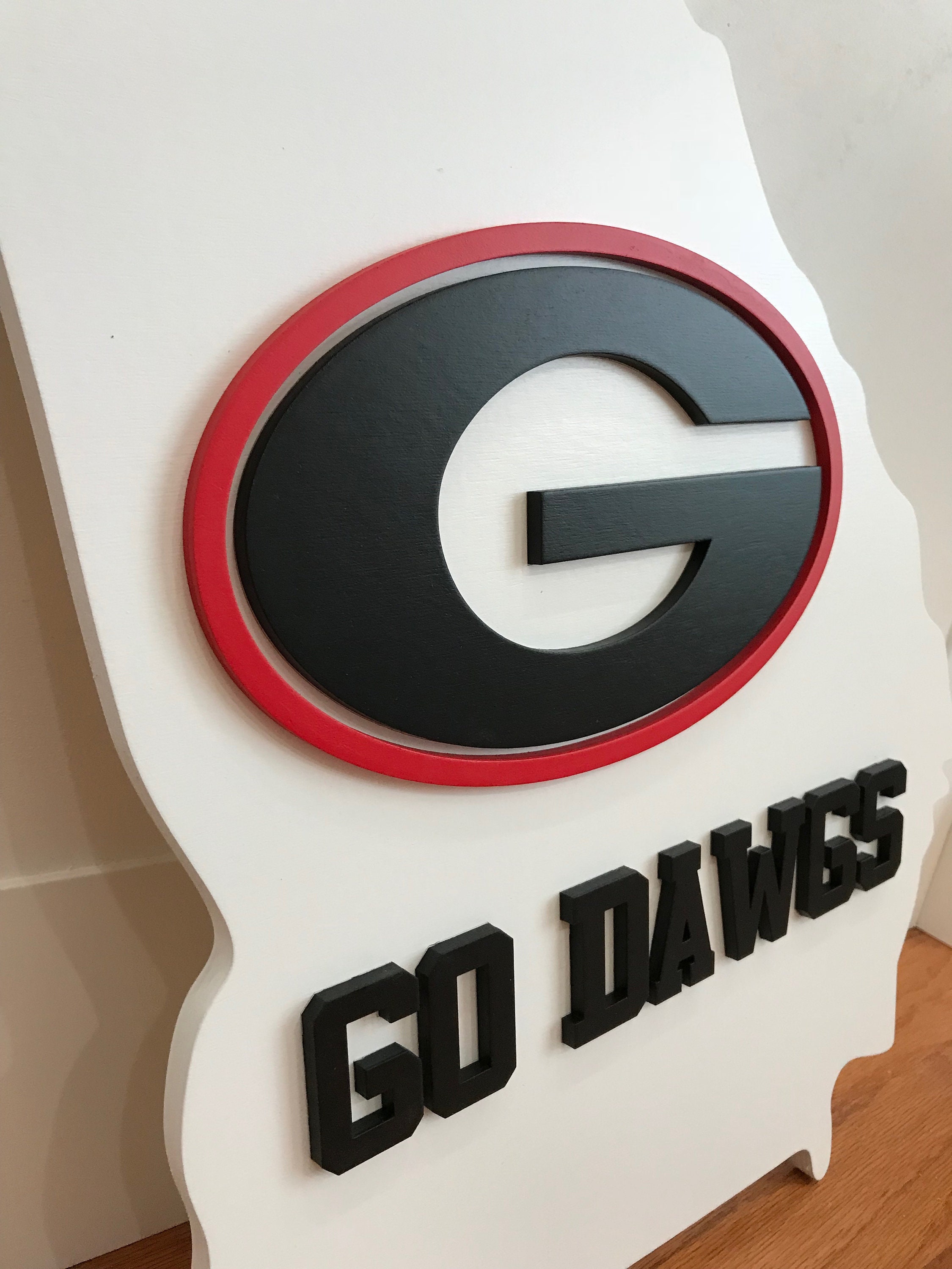 Georgia Go Dawgs Wall Decor Wooden Word Sign Georgia UGA Wreath - Etsy