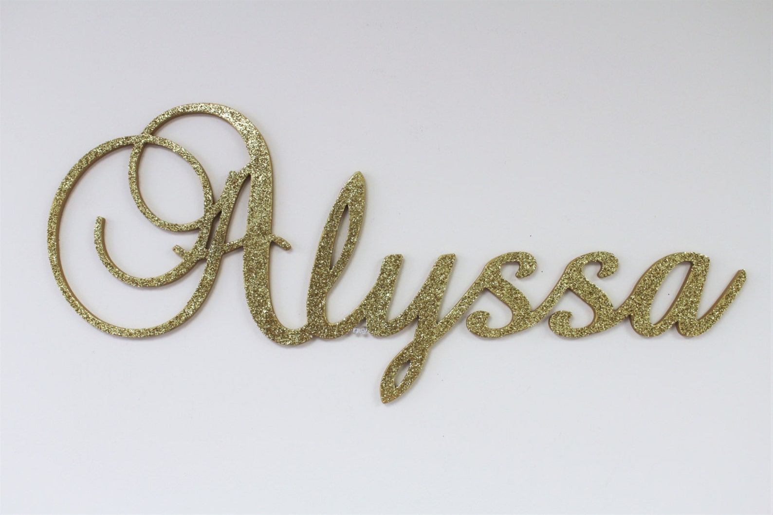 Gold Name Sign Large Personalized Nursery Name Baby Name Door Hanging ...