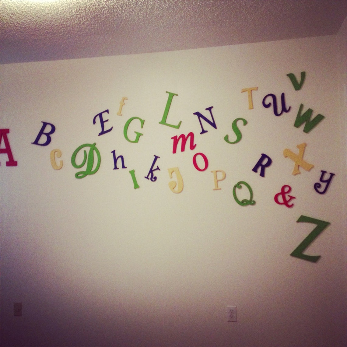 Wooden Alphabet Letters Nursery Decor Wooden Alphabet Wall - Etsy