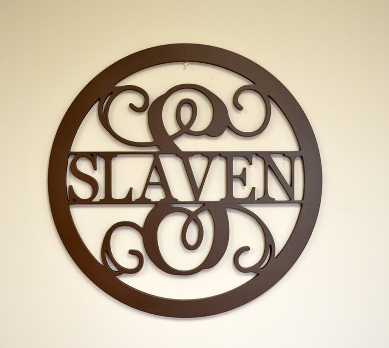 24 Wooden Monogram Painted Vine Script Monogram - Etsy