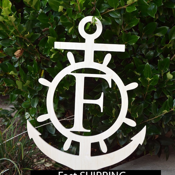Wooden Anchor Sign - Etsy