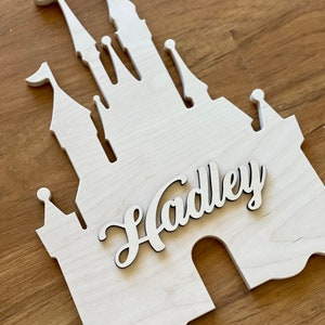 Princess Wood Castle Personalized Name - Birthday Backdrop Disney ...