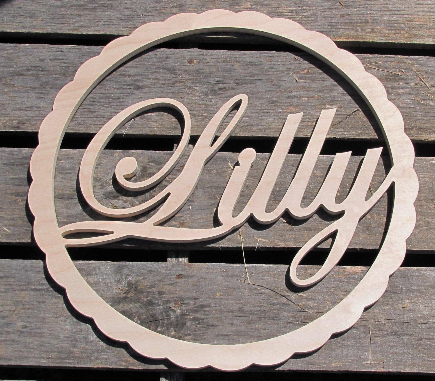 28 Nursery Name Sign with BORDER Baby Name Plaque DIY | Etsy