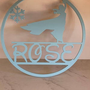 Frozen Character Name Decor - Frozen Style Name Sign Cutout - Birthday ...