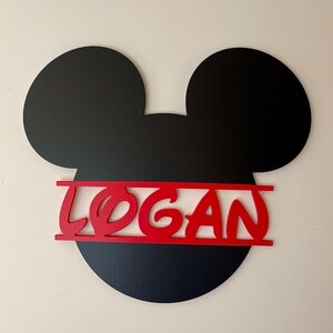 Mickey Mouse Sign | Mickey Head Boy Girl Name Sign| Custom Mickey ...