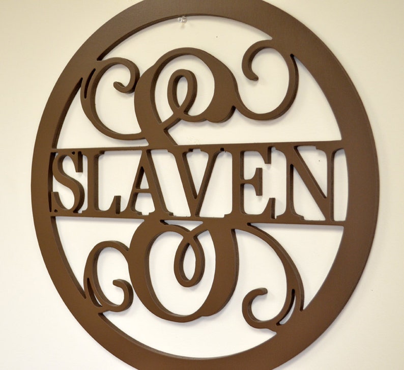 24 Wooden Monogram Painted Vine Script Monogram - Etsy