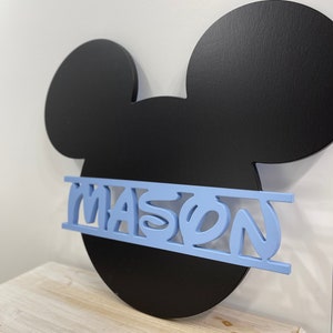 Mickey Mouse Sign | Mickey Head Boy Girl Name Sign| Custom Mickey ...