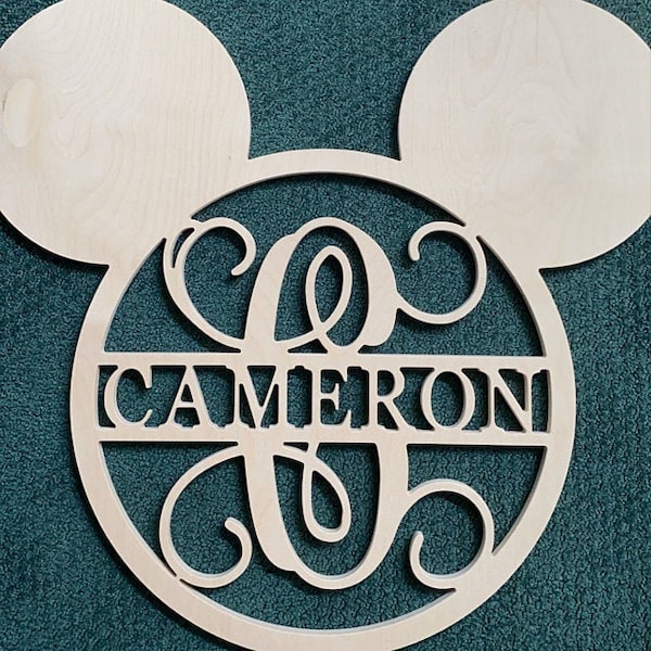 Monogram Mickey - Etsy