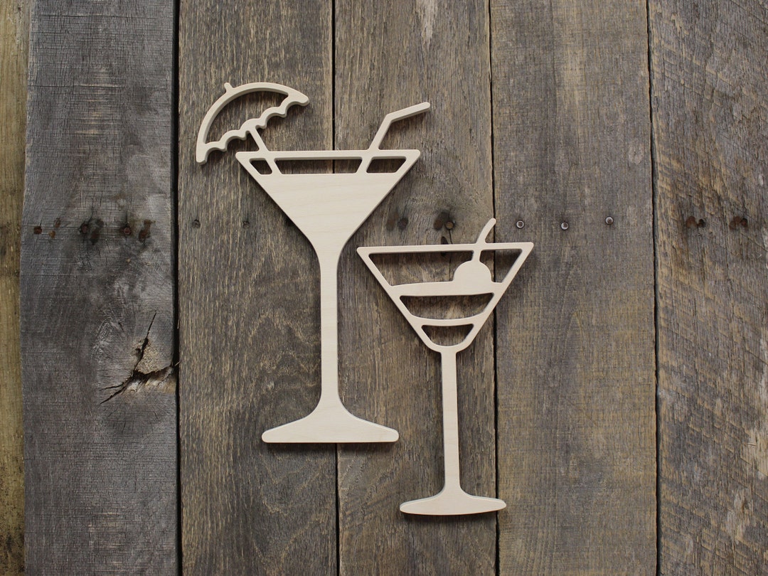 Cosmopolitan * Bar Sign * Cosmo Glasses * Wooden Bar Decor * Cosmo ...