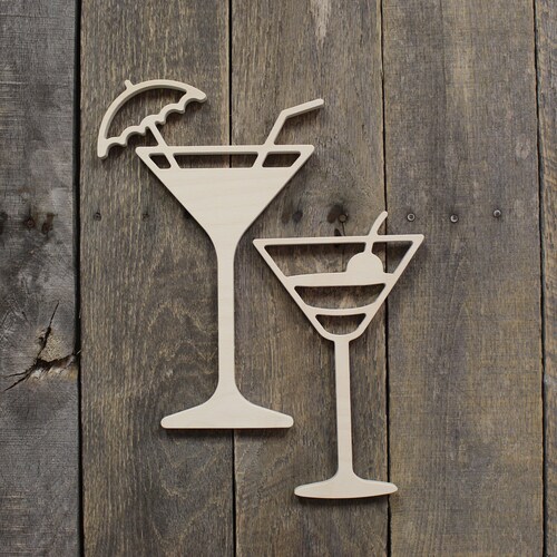 Cosmopolitan Bar Sign Cosmo Glasses Wooden Bar Decor - Etsy