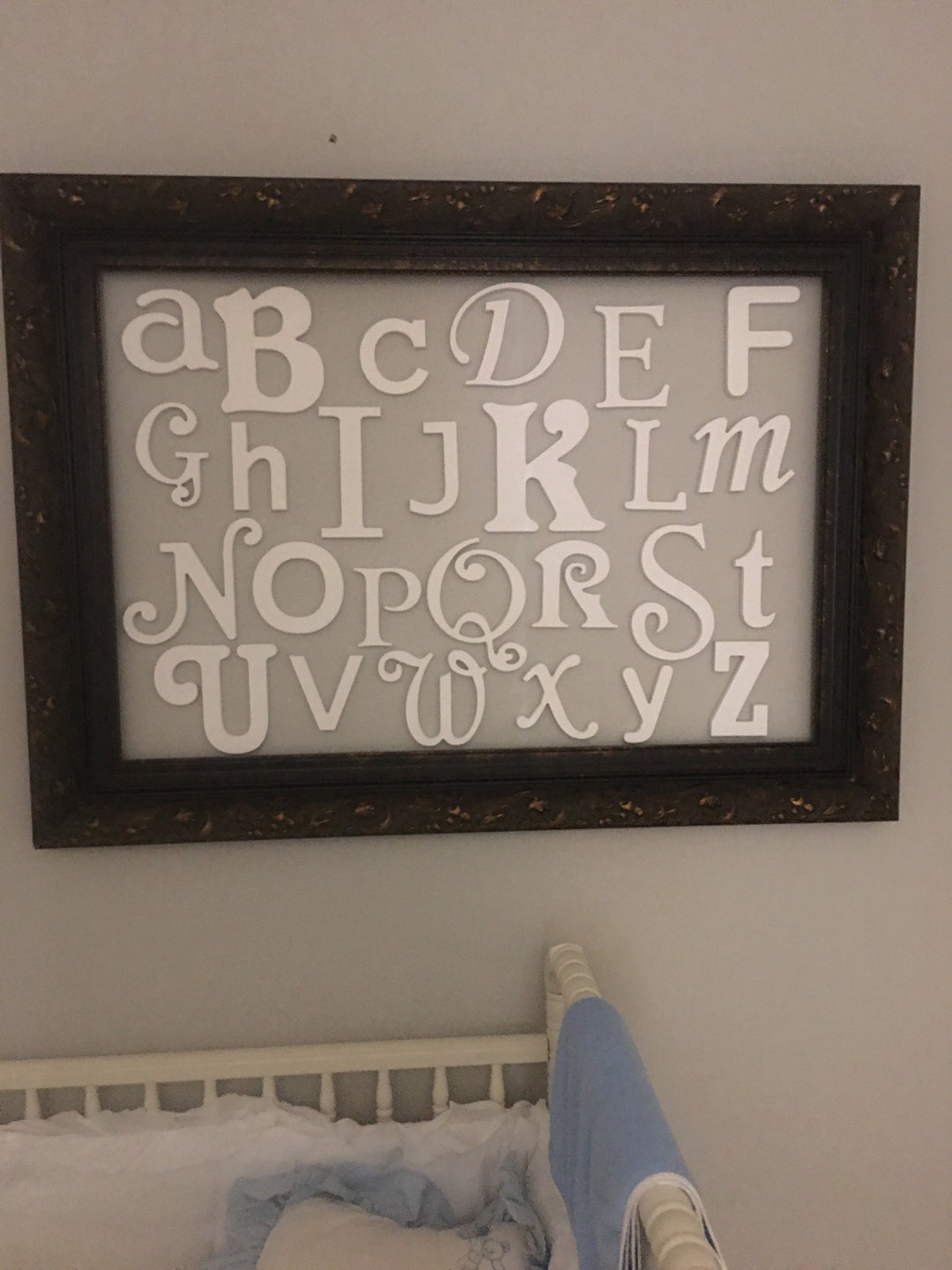 Wooden Alphabet Wall Letters - Small Alphabet Wall Décor - Baby Nursery ...