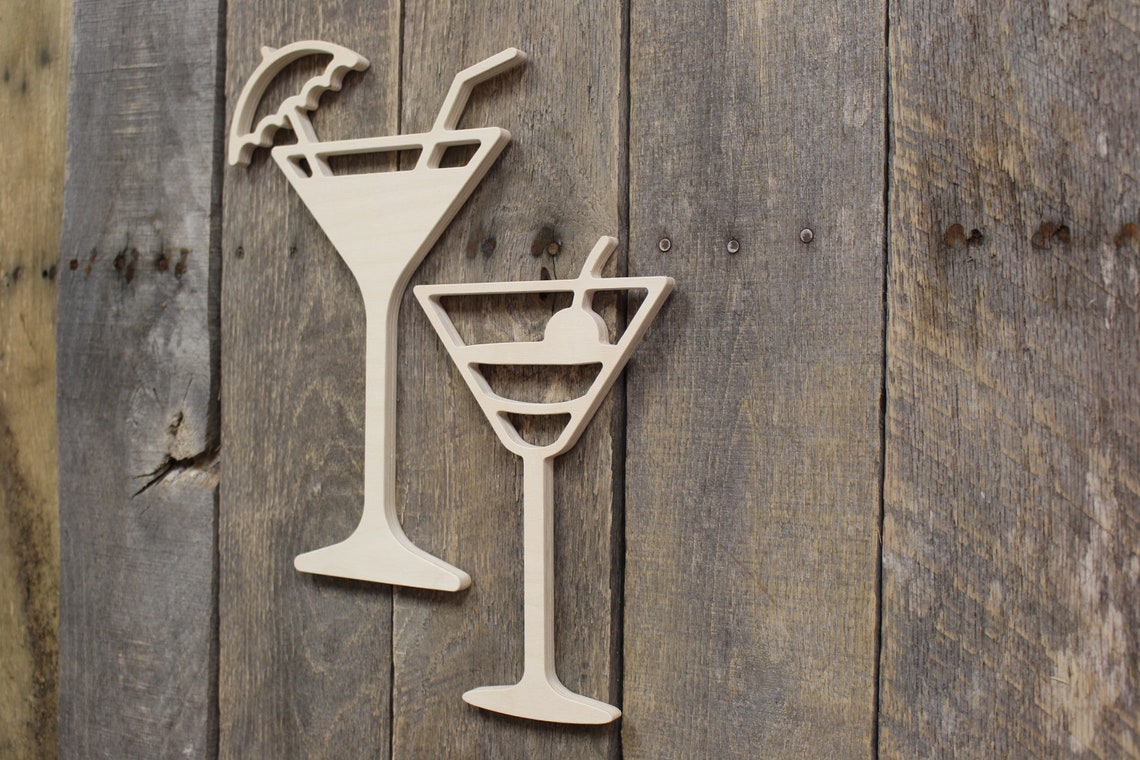 Cosmopolitan Bar Sign Cosmo Glasses Wooden Bar Decor | Etsy