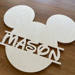 Mickey Mouse Sign | Mickey Head Boy Girl Name Sign| Custom Mickey ...