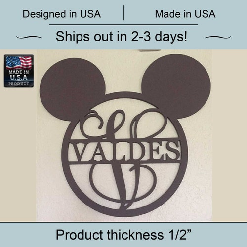 Walt Disney Wedding Wooden Monogram Disney Bride Wooden - Etsy