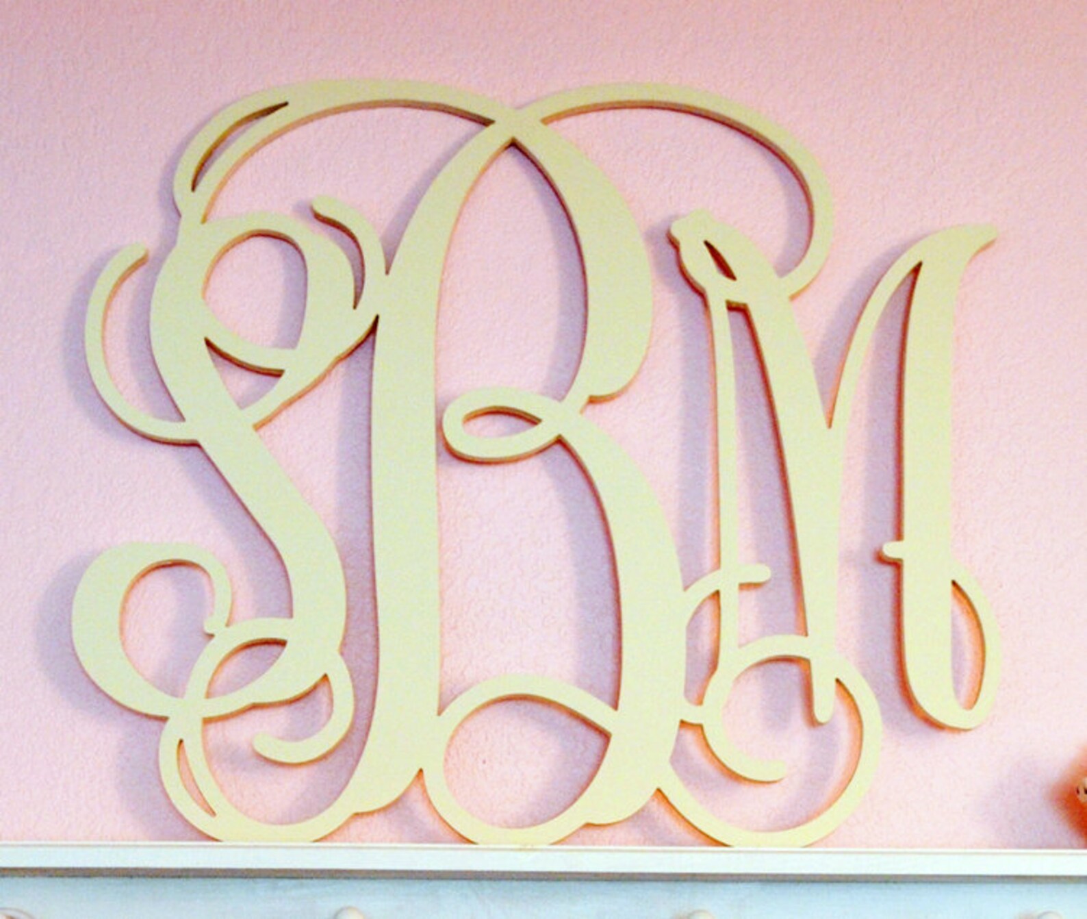 Wooden Monogram Home Decor-wedding Monogram-unpainted Wall - Etsy
