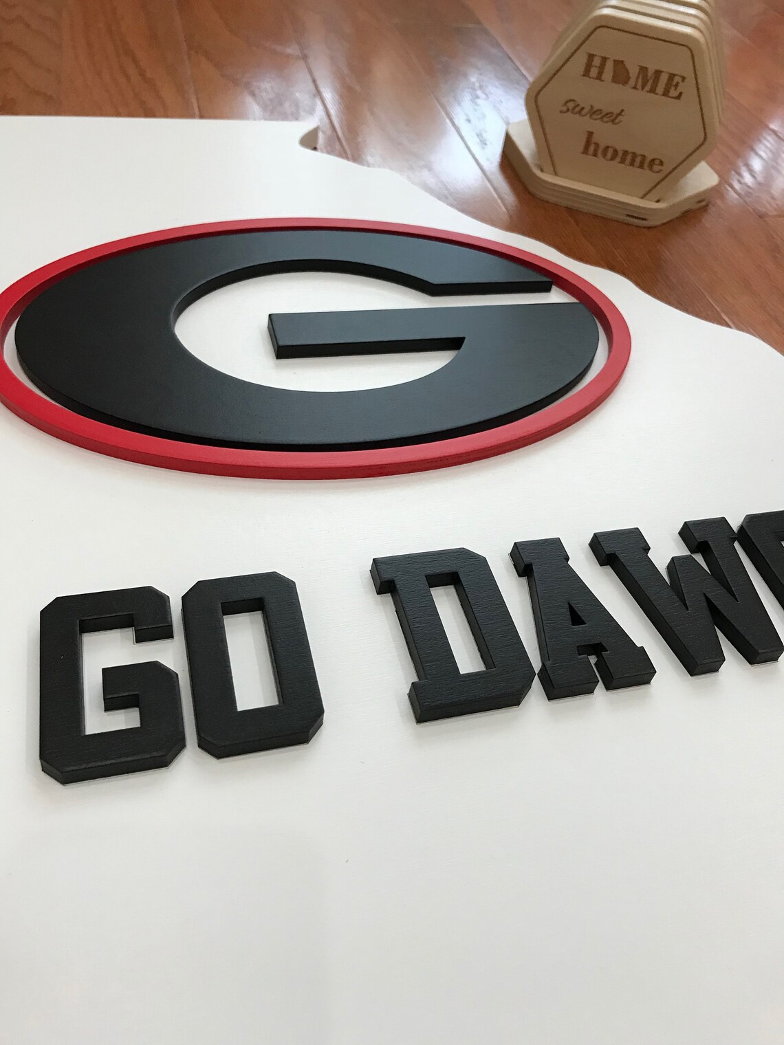 Georgia Go Dawgs Wall Decor Wooden Word Sign Georgia UGA Wreath - Etsy