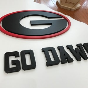 Georgia Go Dawgs Wall Decor Wooden Word Sign Georgia UGA Wreath - Etsy