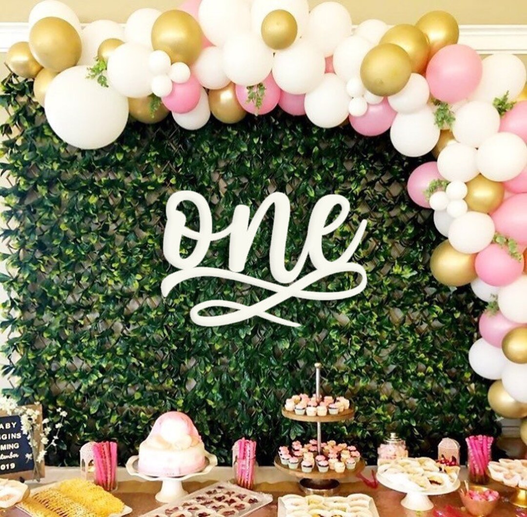 One Sign First Birthday One Wooden Sign Birthday Decor One Wood Letters ...