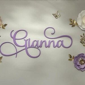 Large Custom Wood Name Sign 6" to 48" Wide, Nursery Sign, Over Crib ...