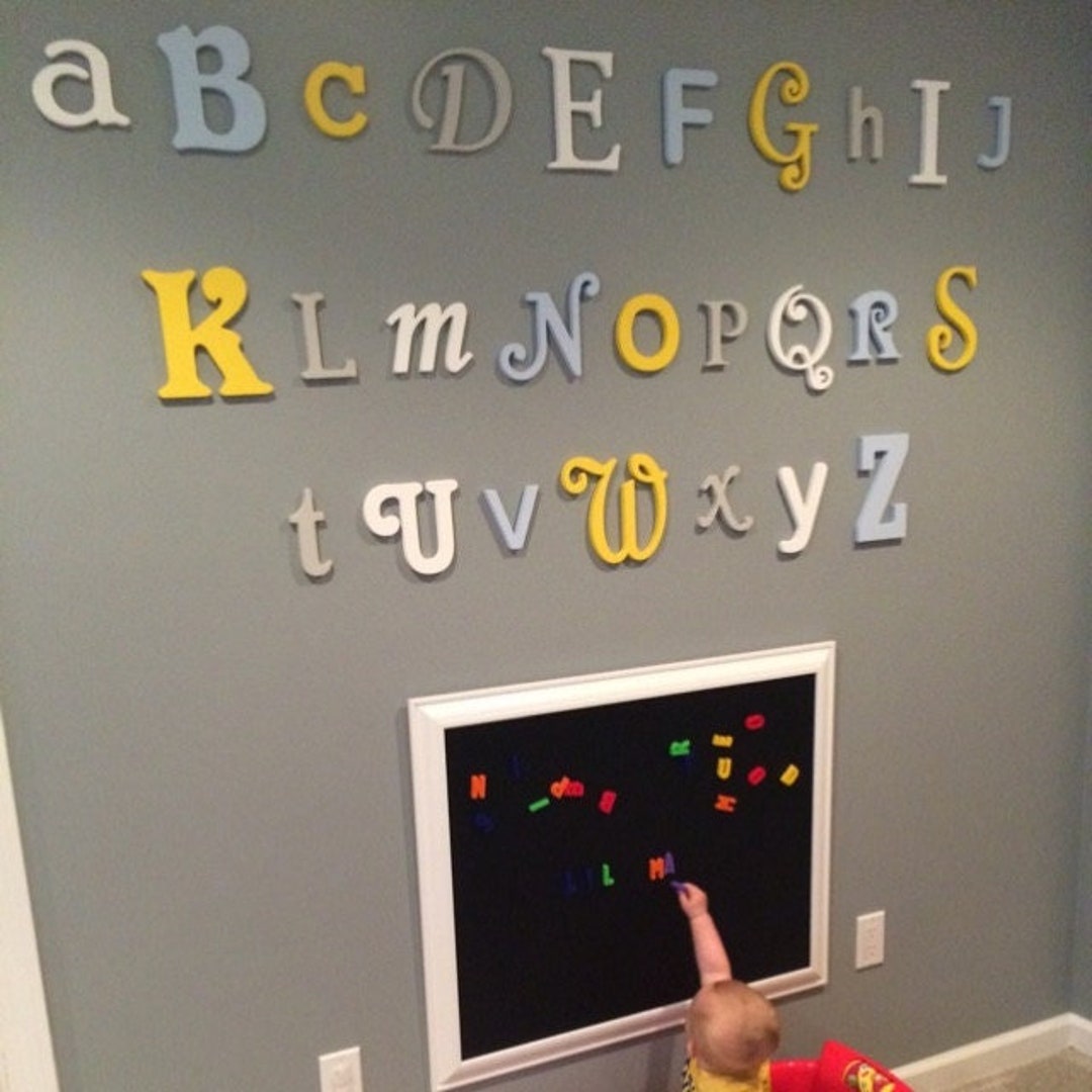 Alphabet Letter Set - Painted Letters - Nursery Wall Decor - Nursery ...