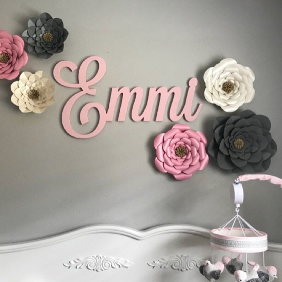 Baby Girl Nursery Wall Hanging Letters Bedroom Wall Letters - Etsy