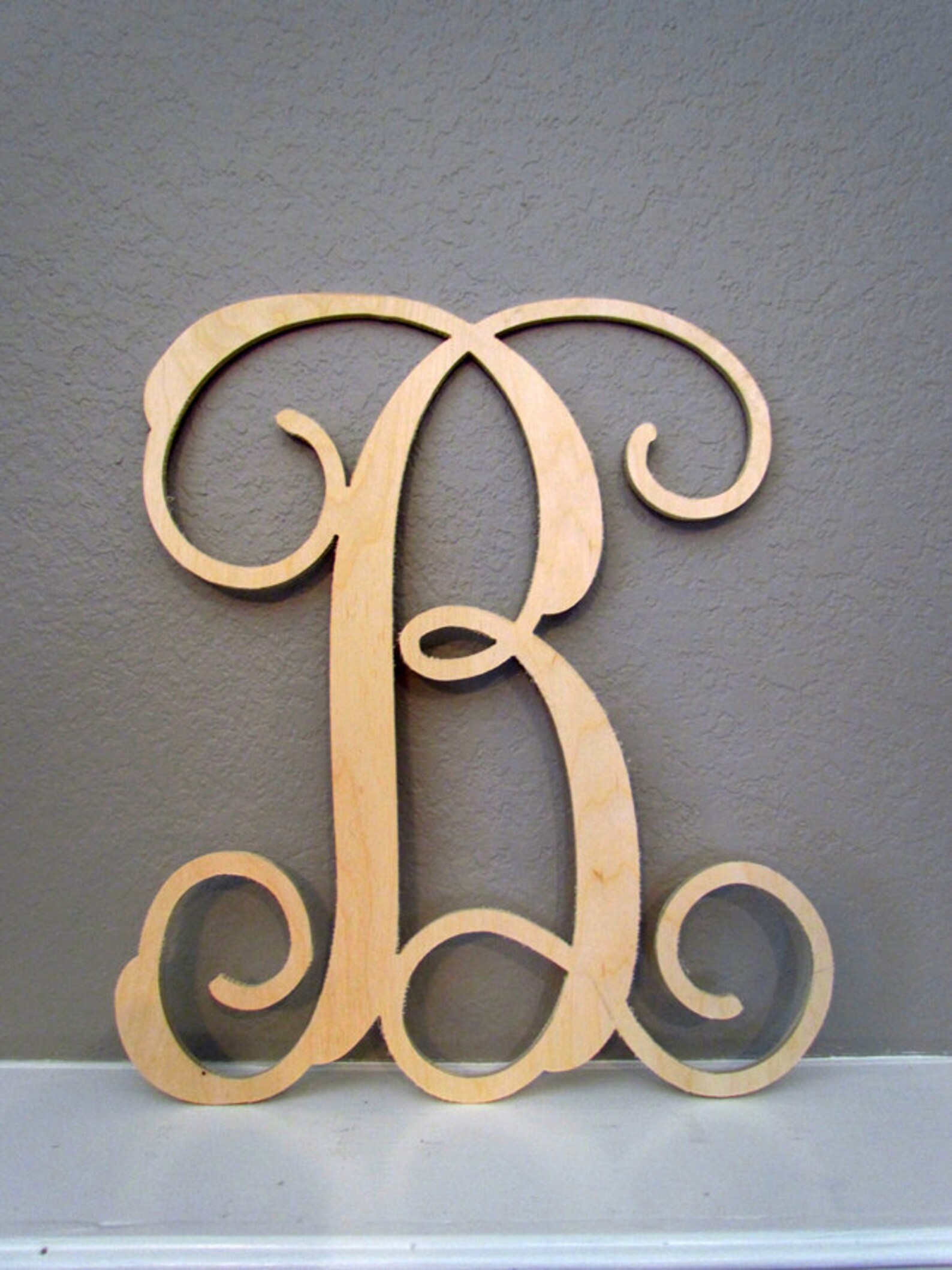 18 Wood Vine Monogram Letter Single Wooden Letters - Etsy