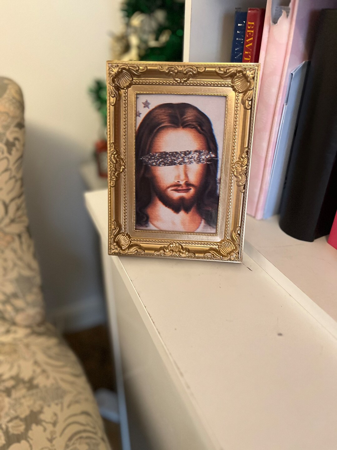 Jesus Christ Glitter Blindfold Print 6x4 - Etsy
