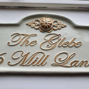 House Name Plaque (script Style) Ivory Bisque - Etsy