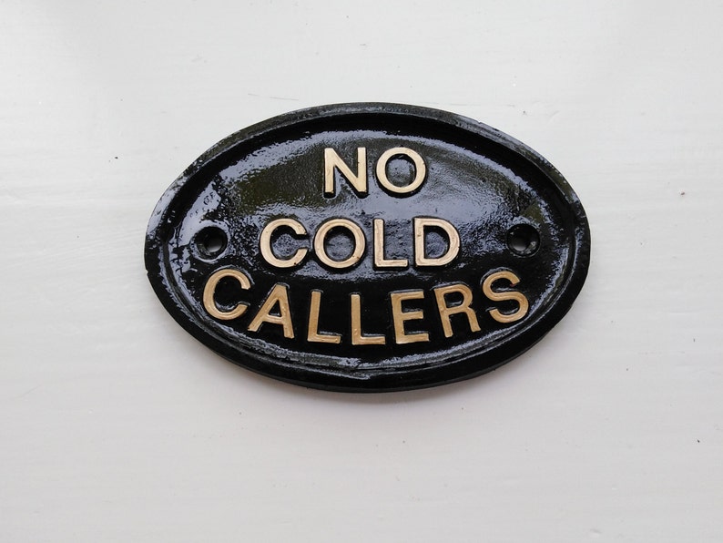 No Cold Callers, Door Sign, Funny Sign - Etsy UK