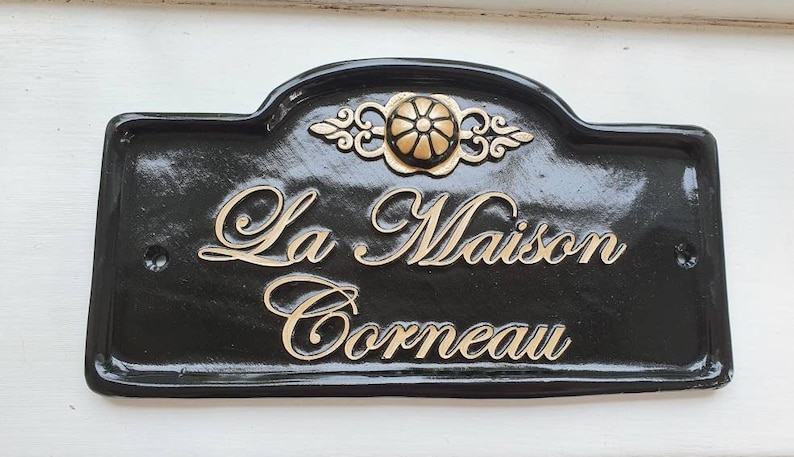 House Name Plaque script Style - Etsy