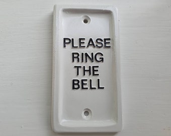 Engraved 1x3 RING BELL Front Door Bell Sign 3M Adhesive - Etsy