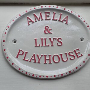 Personalised(large) , Colour Choice ,play House ,name,playhouse, Plaque ...