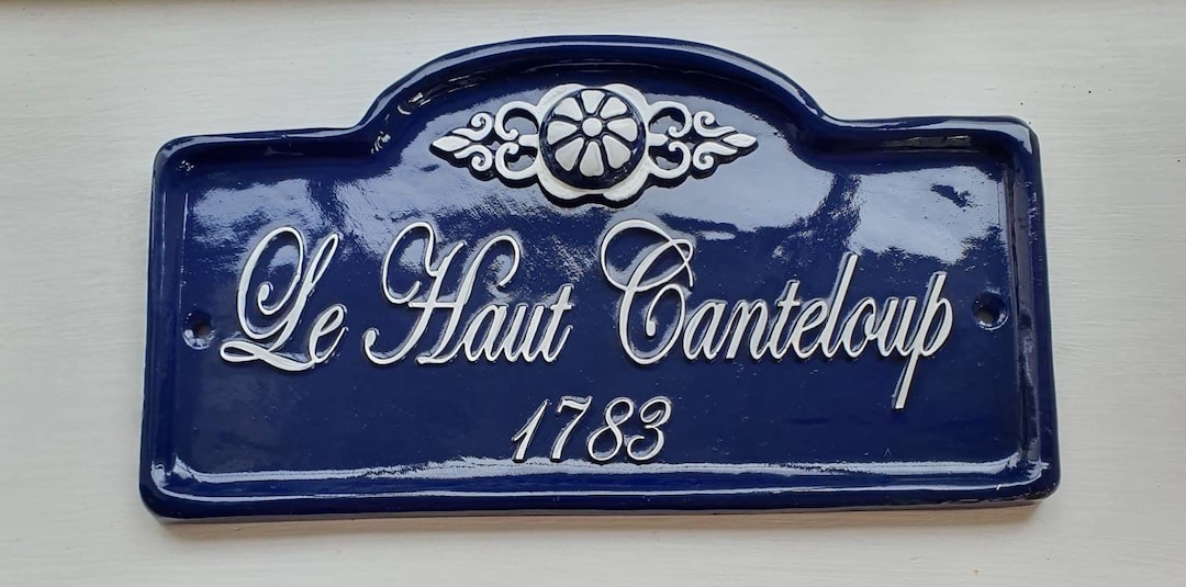House Name Plaque (script Style) Antique Blue - Etsy